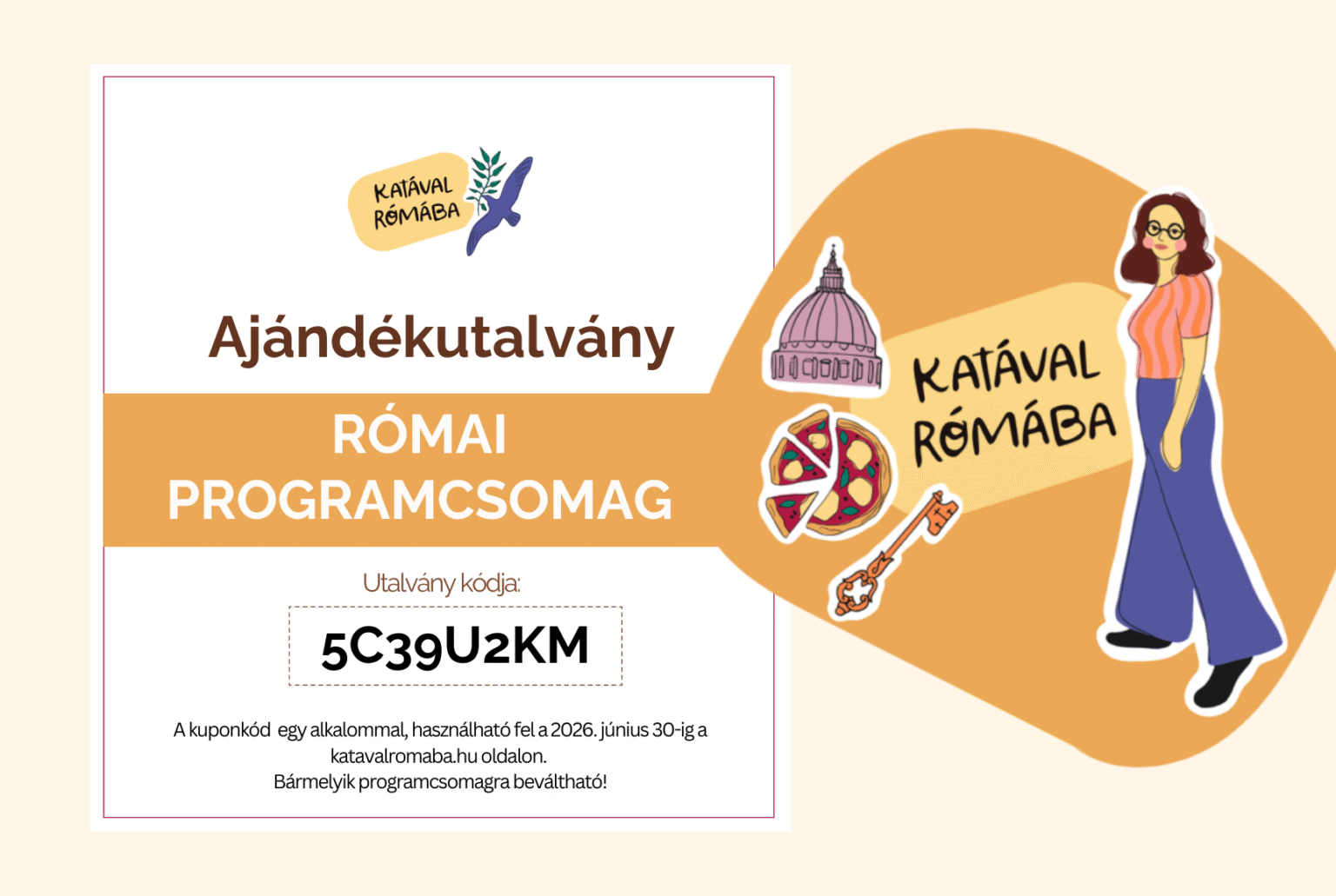 Ajándékutalvány - Katával Rómába